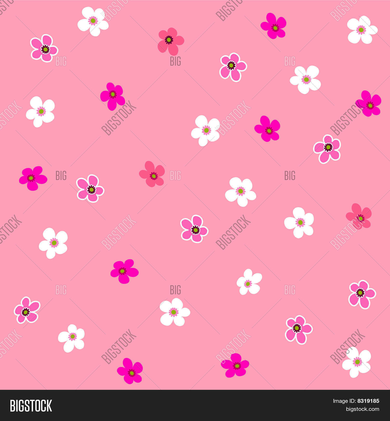 Baby Pink Floral Vector & Photo (Free Trial) | Bigstock