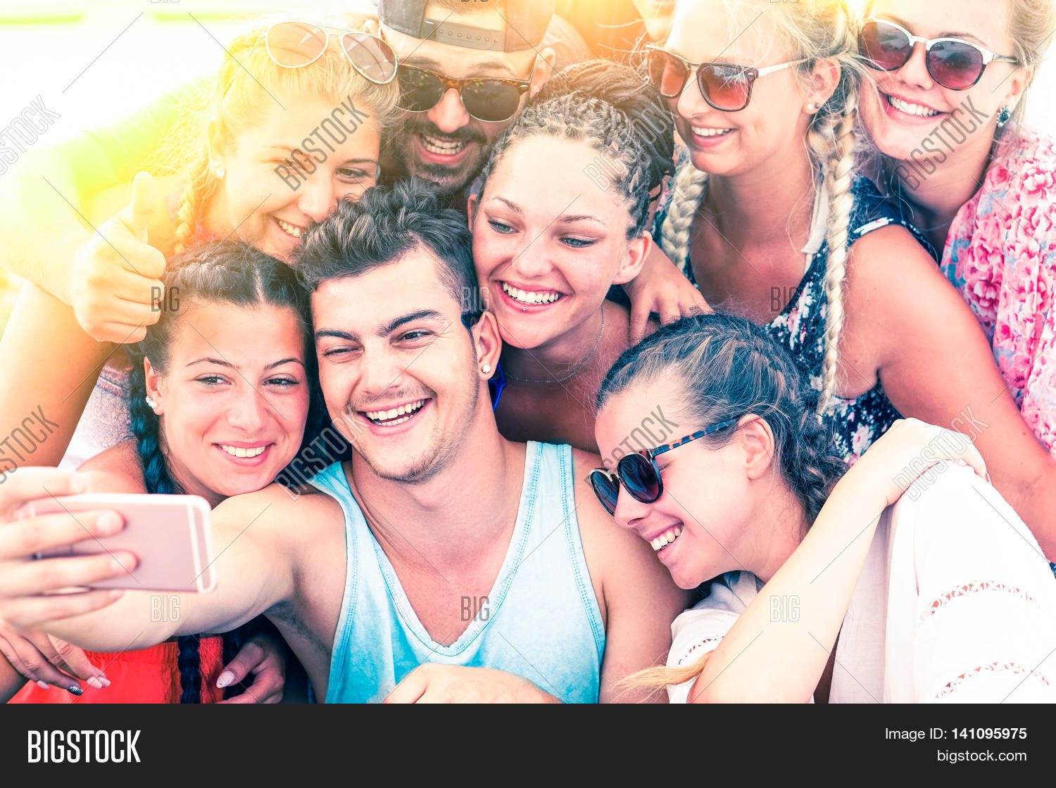 Cheerful Group Friends Image & Photo (Free Trial) | Bigstock