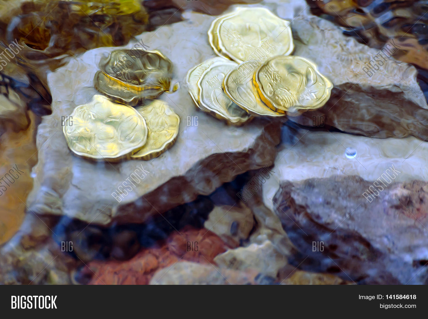 Money River On Rocks, Image & Photo (Free Trial) | Bigstock