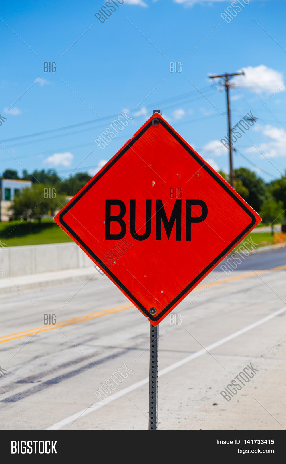 Bump Hazard Sign Image & Photo (Free Trial) | Bigstock