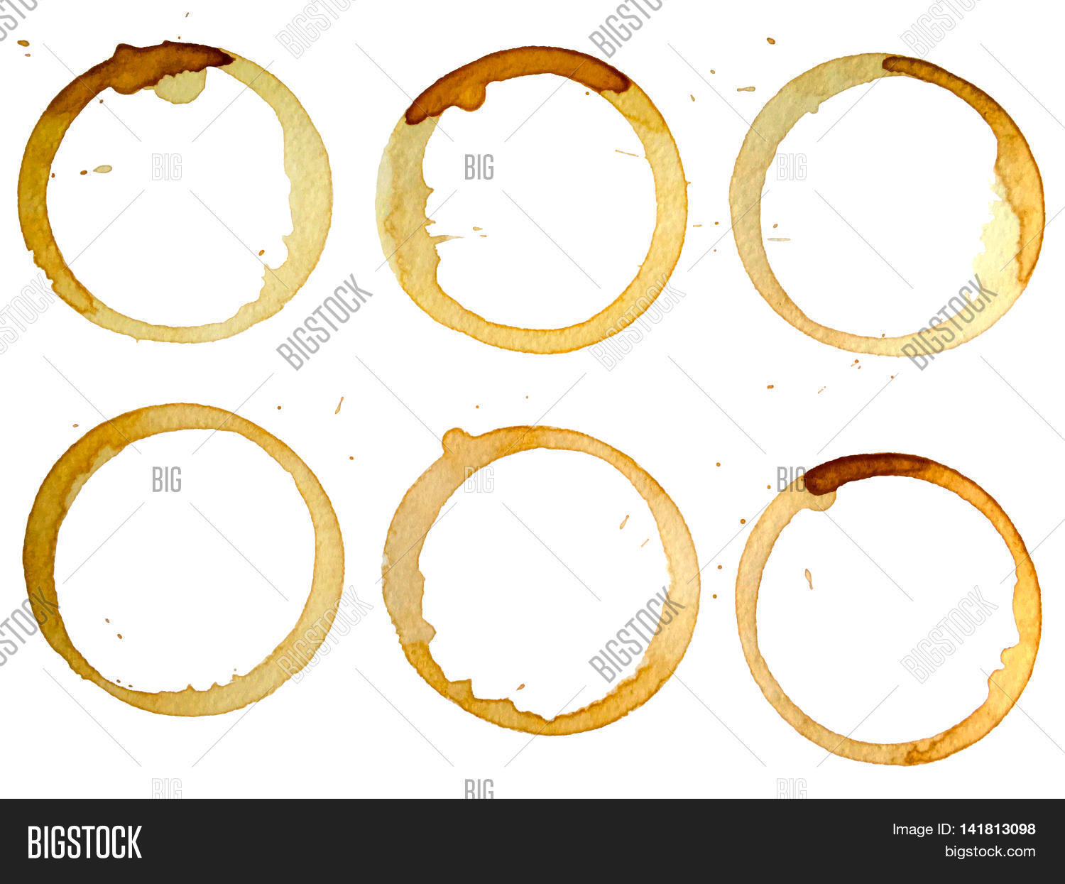 Set Coffee Stains Image & Photo (Free Trial) | Bigstock