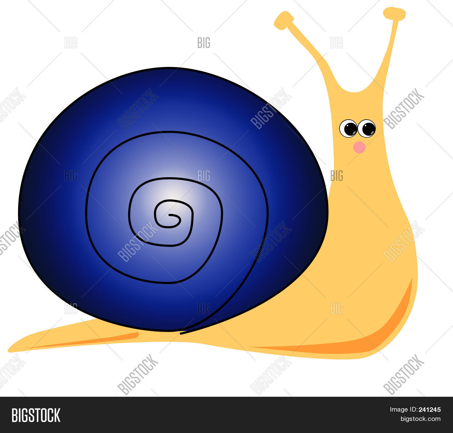 Cartoon Snail (blue) Image & Photo (Free Trial) | Bigstock