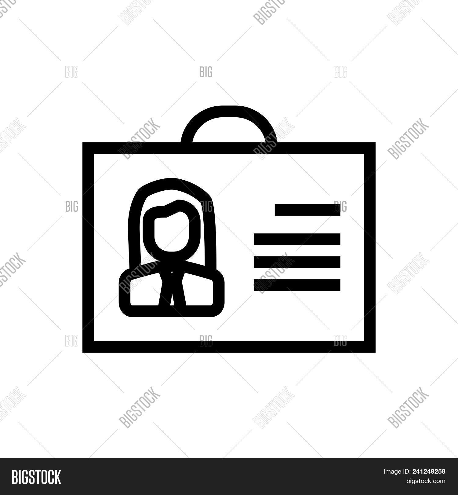 Female Id Card Icon. Vector & Photo (Free Trial) | Bigstock