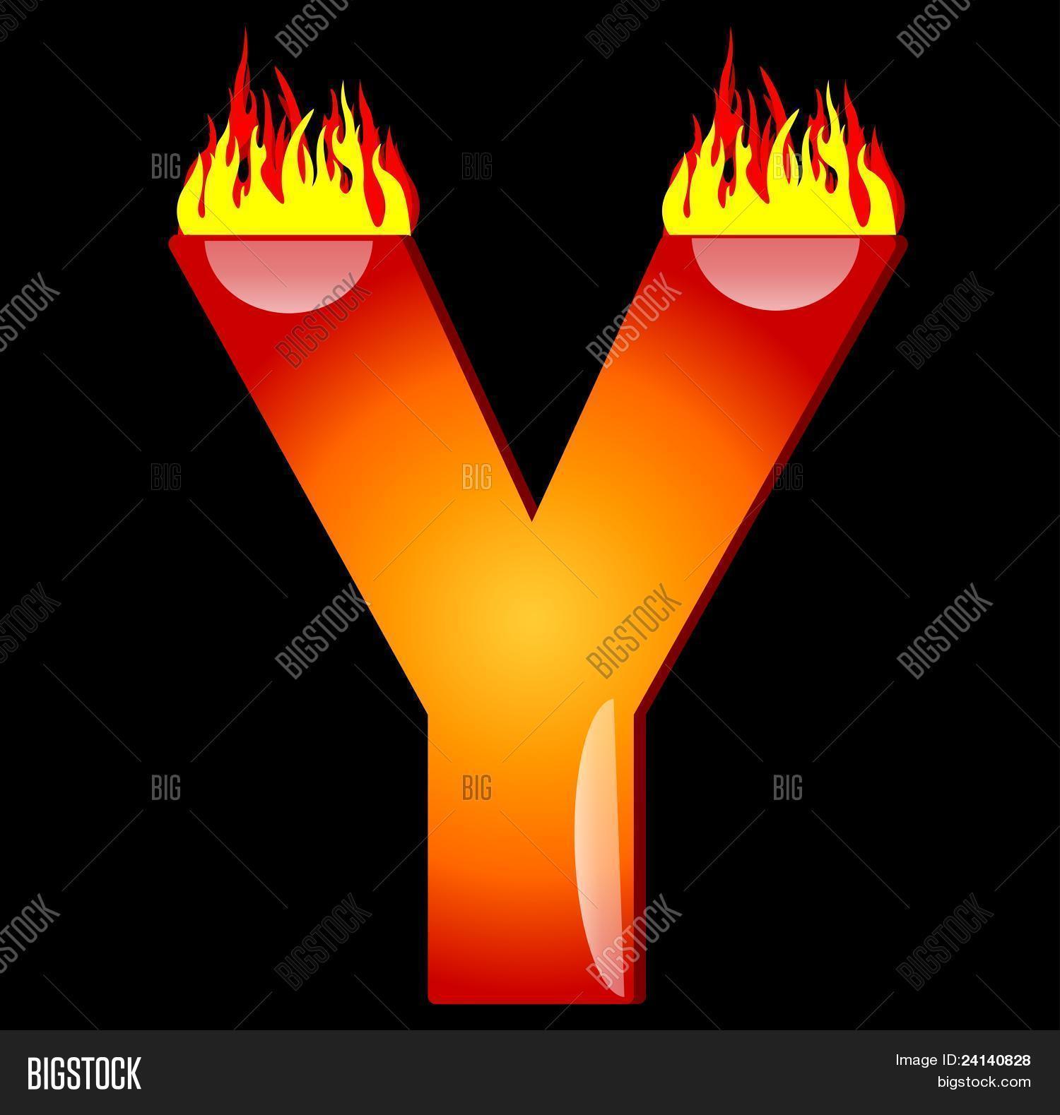 Letter Y On Fire Image & Photo (Free Trial) | Bigstock