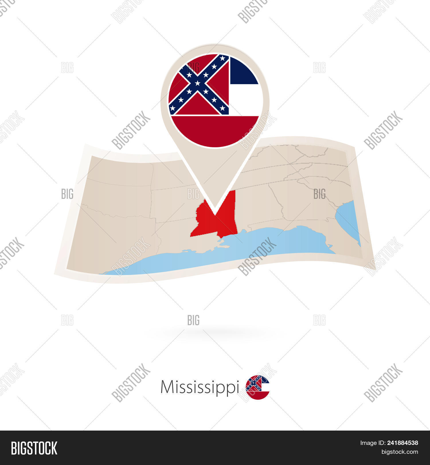 Folded Paper Map Vector & Photo (Free Trial) | Bigstock