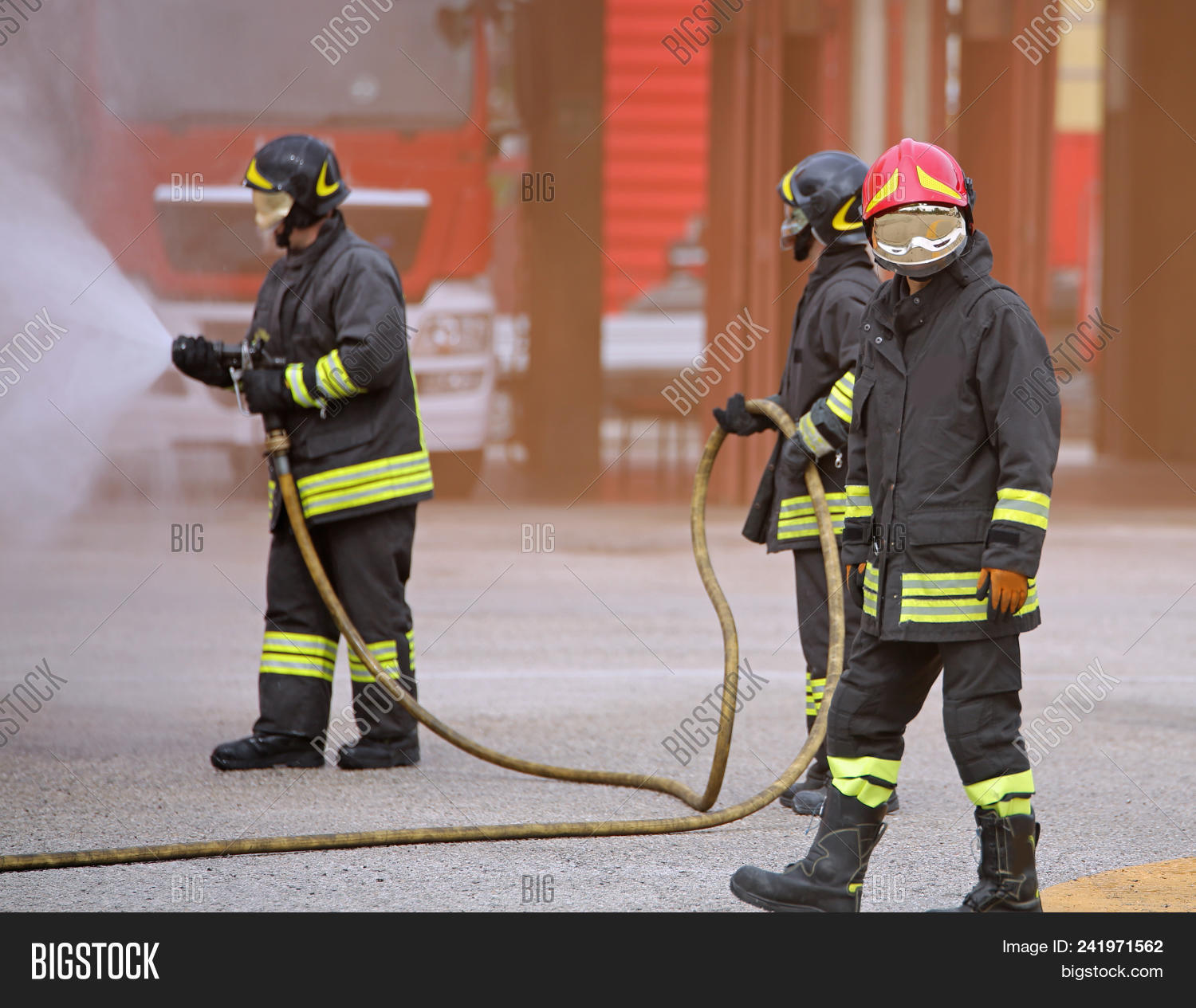 Three Firemen Mask Image & Photo (Free Trial) | Bigstock