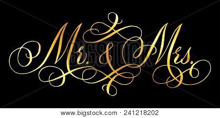 Mr Mrs Wedding Words Vector & Photo (Free Trial) | Bigstock