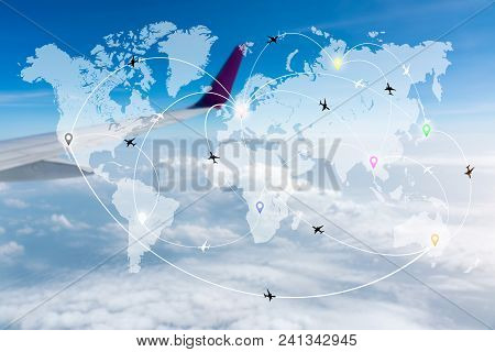 Map Flight Routes Image & Photo (Free Trial) | Bigstock