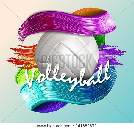 Volleyball Text On Vector & Photo (Free Trial) | Bigstock