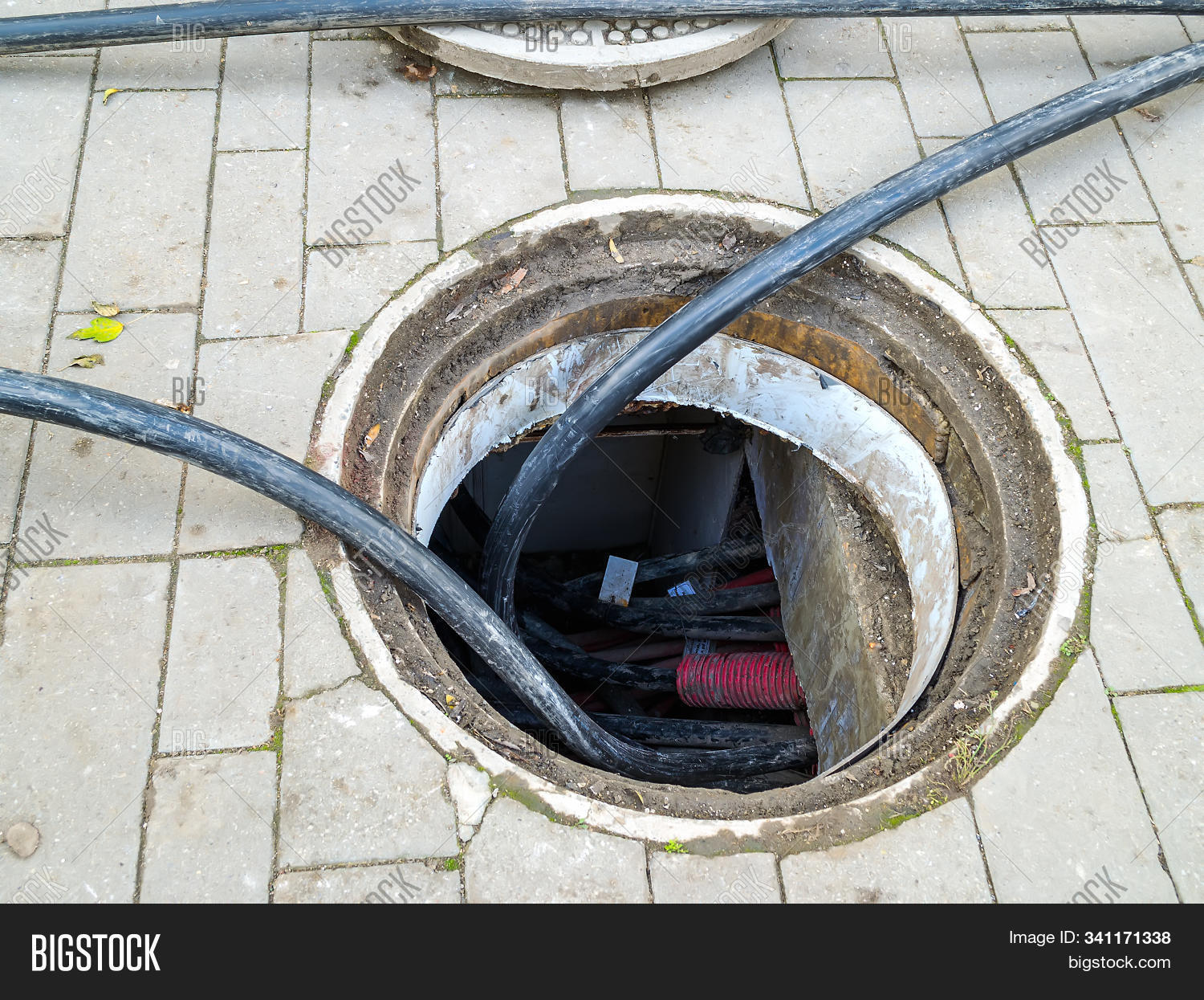 Opened Manhole Cable Image & Photo (Free Trial) | Bigstock