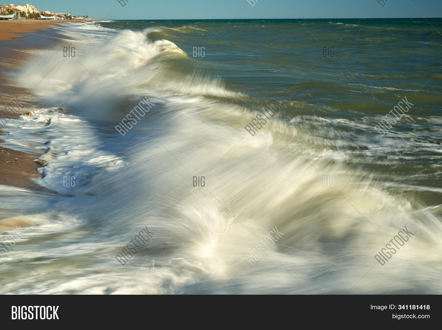 Waves Breaking On Image & Photo (Free Trial) | Bigstock