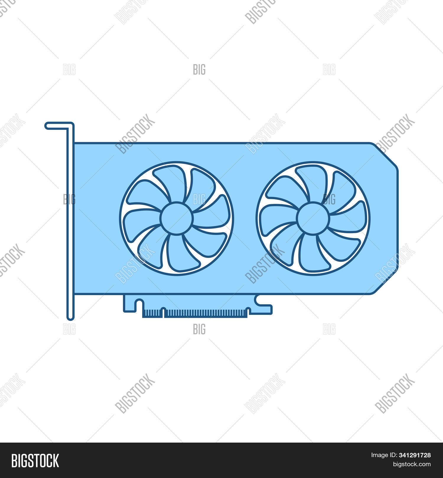 Gpu Icon. Thin Line Vector & Photo (Free Trial) | Bigstock