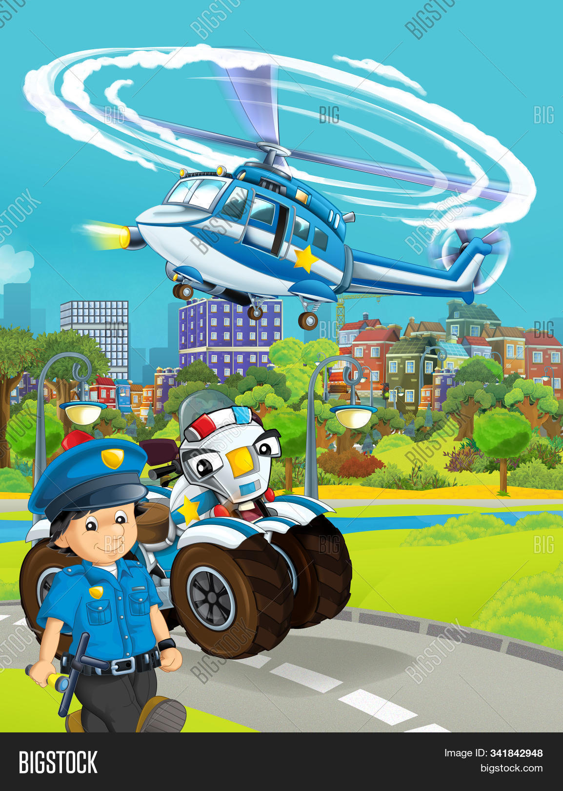 Cartoon Scene Police Image & Photo (Free Trial) | Bigstock