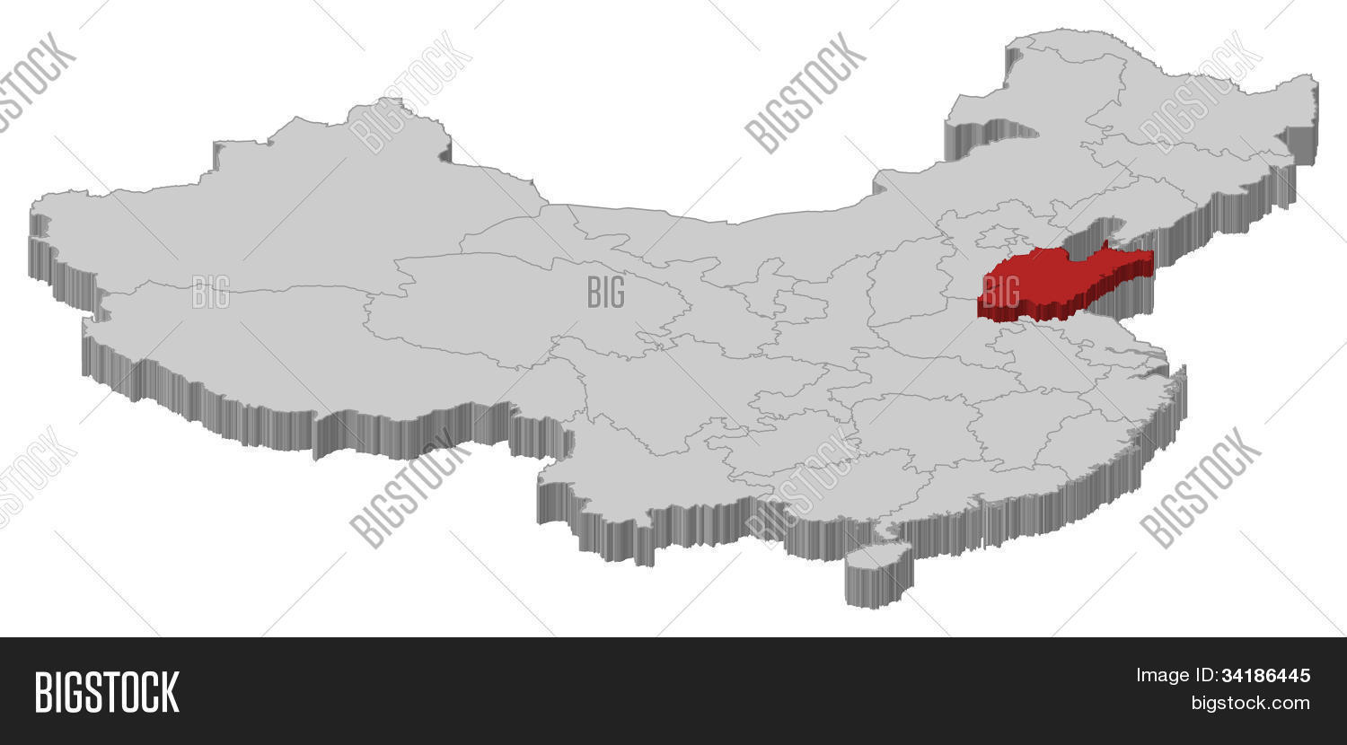 Map China, Shandong Image & Photo (Free Trial) | Bigstock