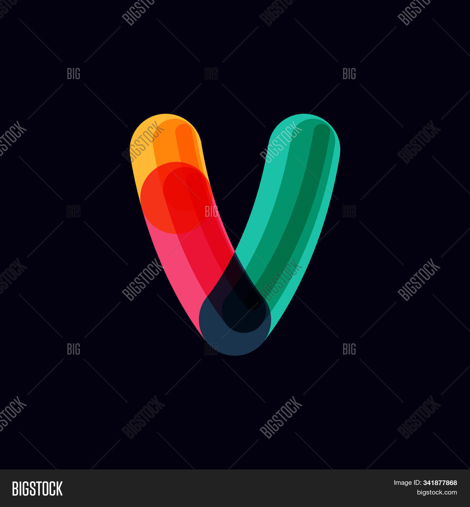 V Letter Vivid Logo Vector & Photo (Free Trial) | Bigstock
