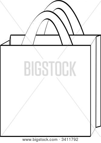 Shopping Bag Outline Vector & Photo (Free Trial) | Bigstock