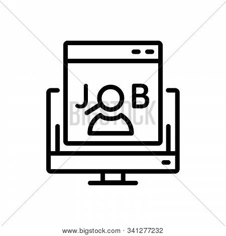 Black Line Icon Jobs- Vector & Photo (Free Trial) | Bigstock