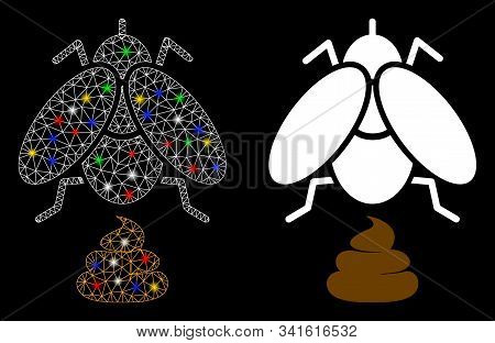 Glowing Mesh Fly Shit Vector & Photo (Free Trial) | Bigstock