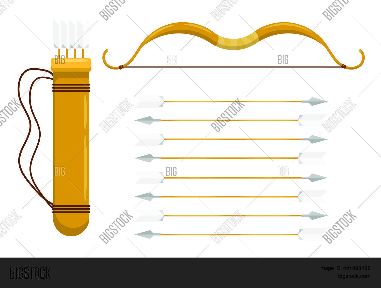 Cartoon Hunting Bow Vector & Photo (Free Trial) | Bigstock