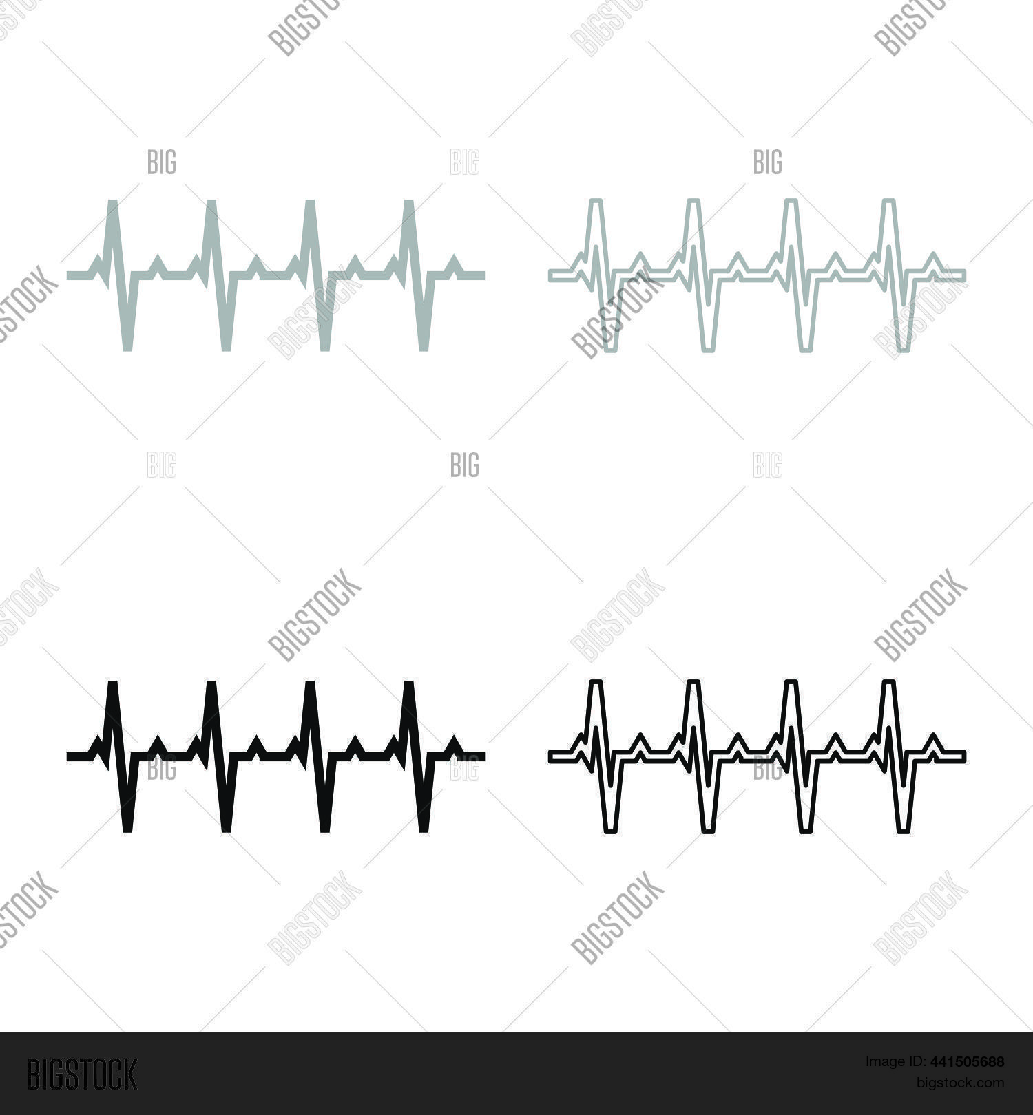 Pulse Graph Heart Vector & Photo (Free Trial) | Bigstock