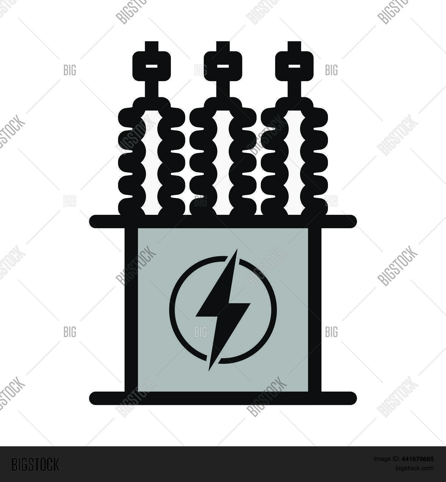 Electric Transformer Vector & Photo (Free Trial) | Bigstock