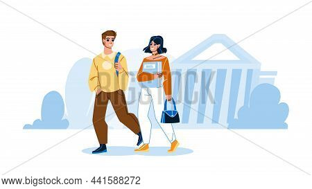 Students Walking Vector & Photo (Free Trial) | Bigstock
