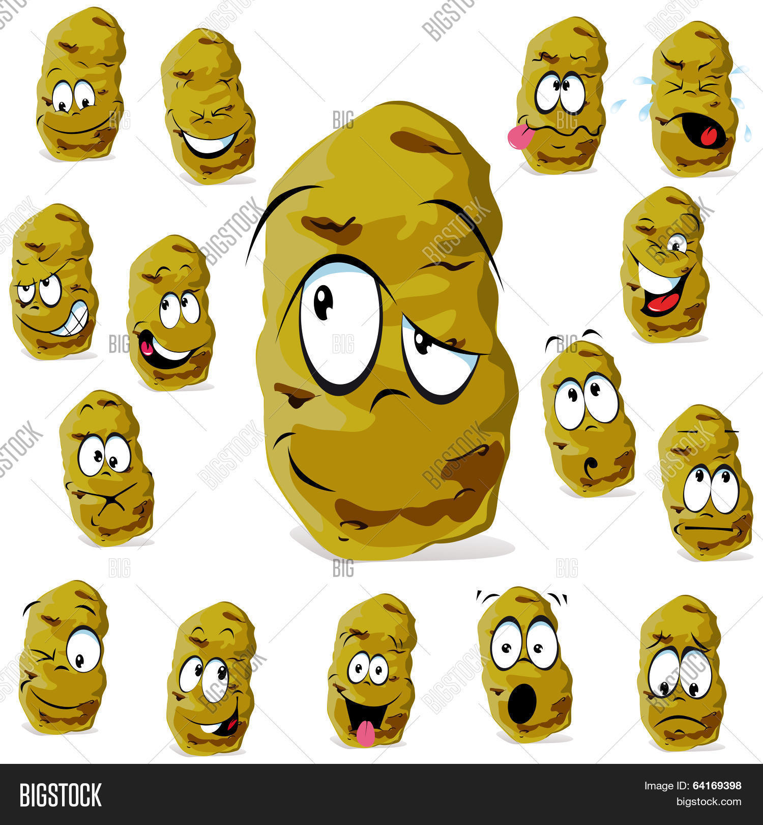 Potato Cartoon Vector & Photo (Free Trial) | Bigstock