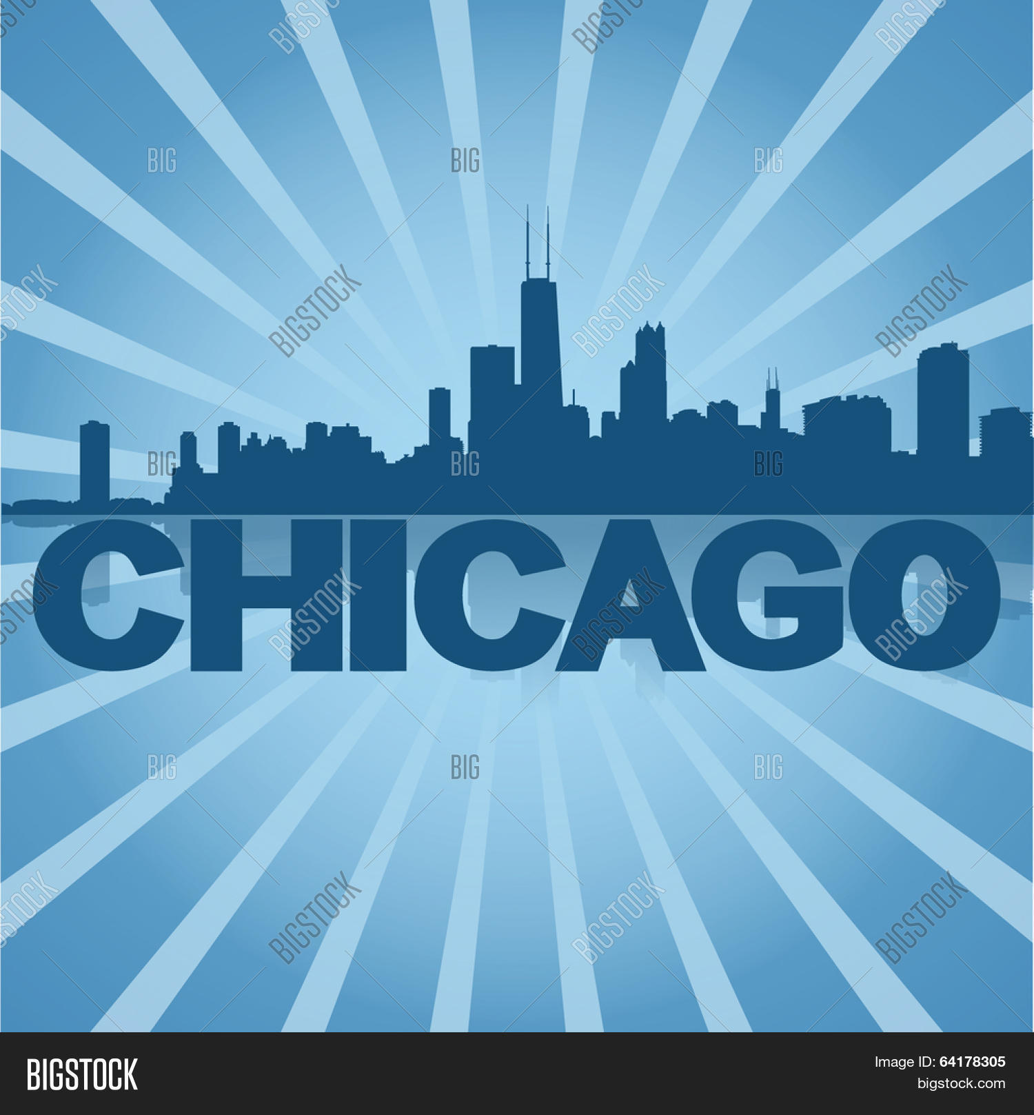 Chicago Skyline Vector & Photo (Free Trial) | Bigstock