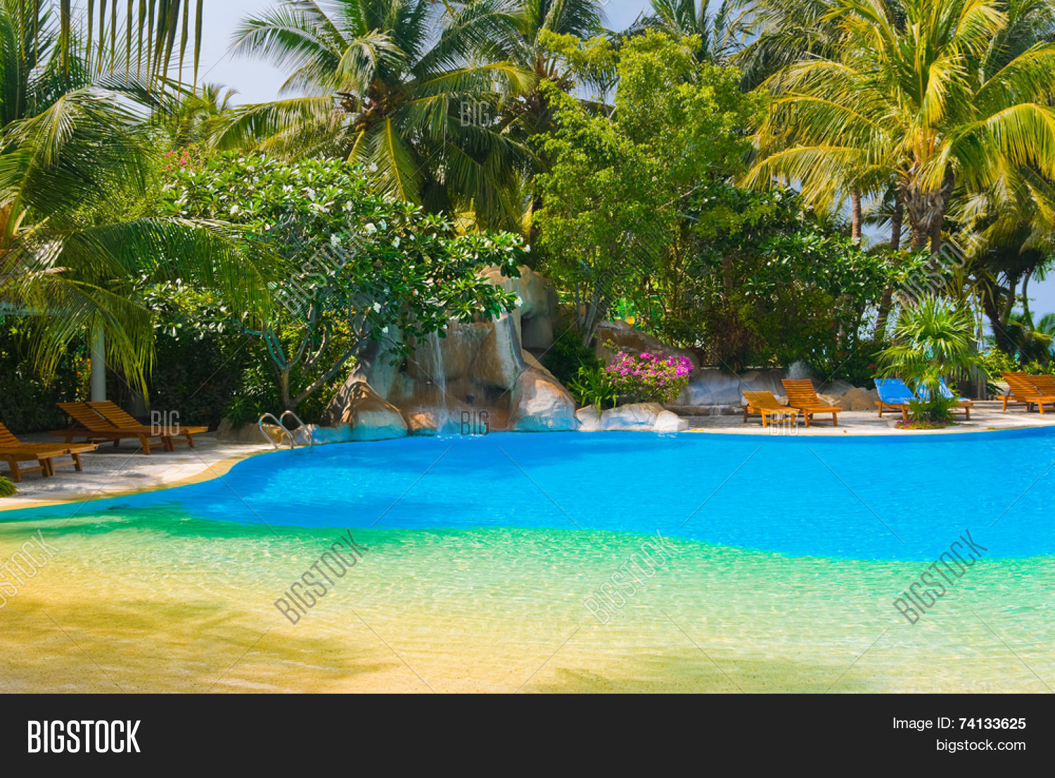 Pool Waterfall Hotel Image & Photo (Free Trial) | Bigstock