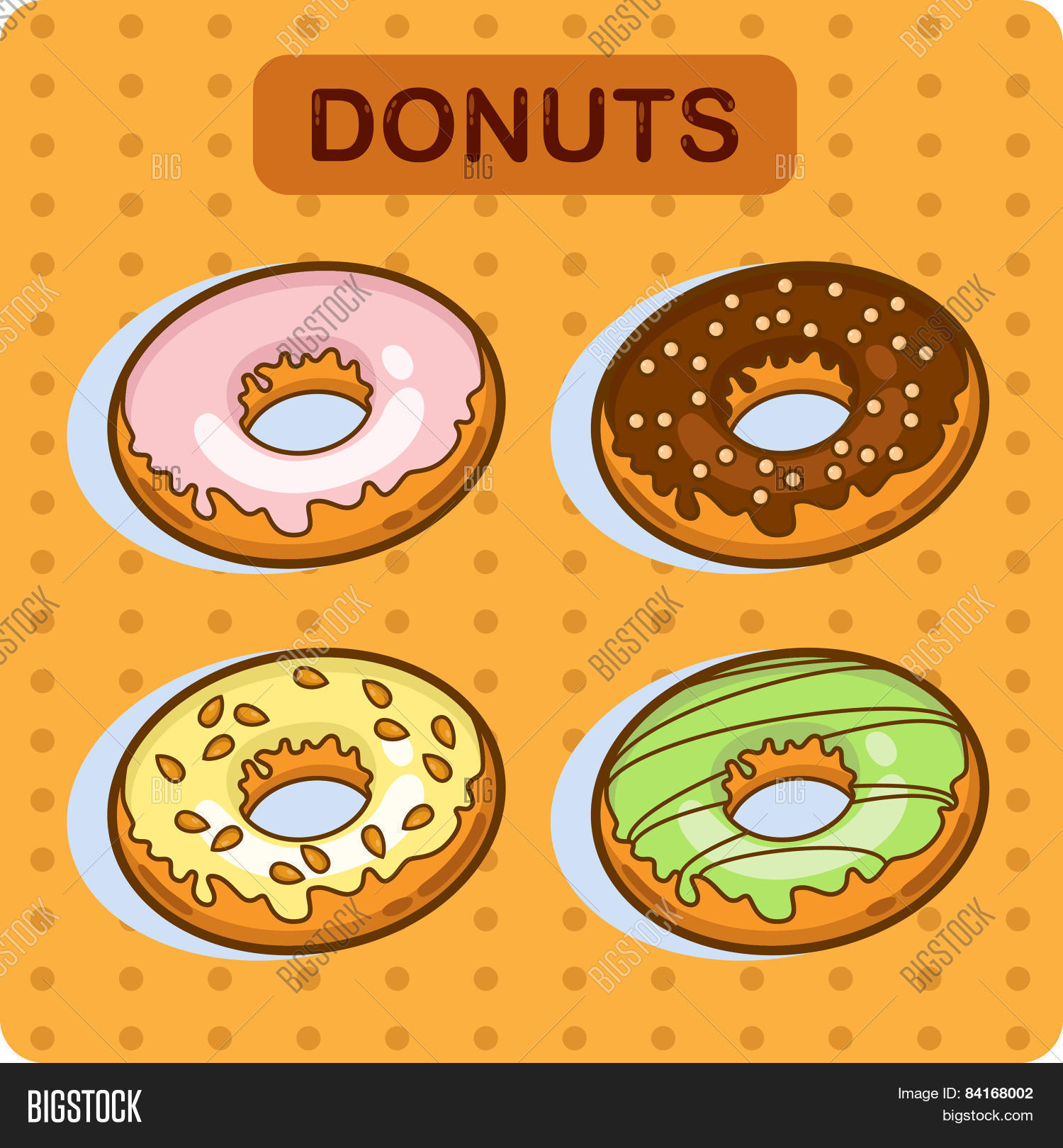 Tasty Donut - Cartoon Vector & Photo (Free Trial) | Bigstock