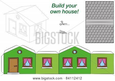 Paper Model House Vector & Photo (Free Trial) | Bigstock