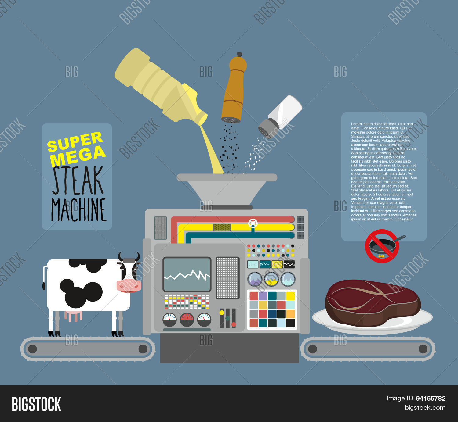 Super Mega Steak Vector & Photo (Free Trial) | Bigstock