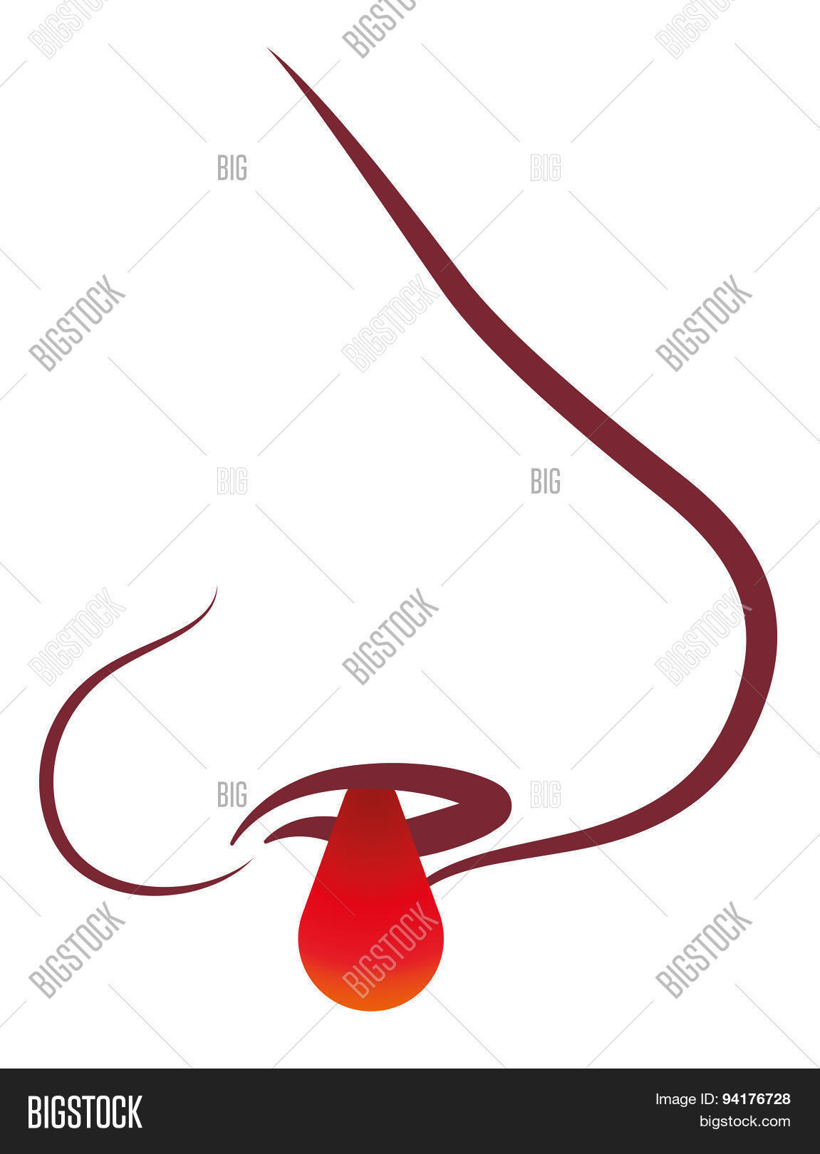 Nose Bleed Blood Vector & Photo (Free Trial) | Bigstock