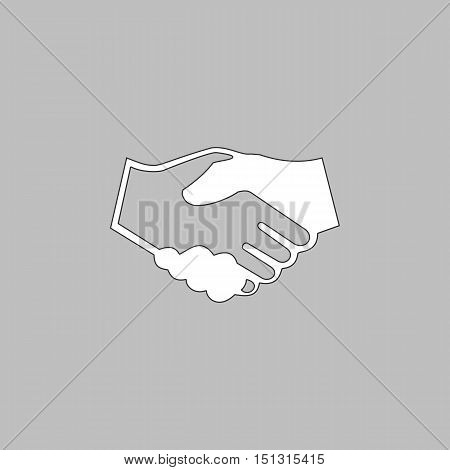 Handshake Simple Line Vector & Photo (Free Trial) | Bigstock