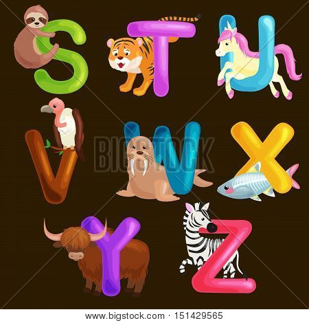 Animals Alphabet Set Vector & Photo (Free Trial) | Bigstock