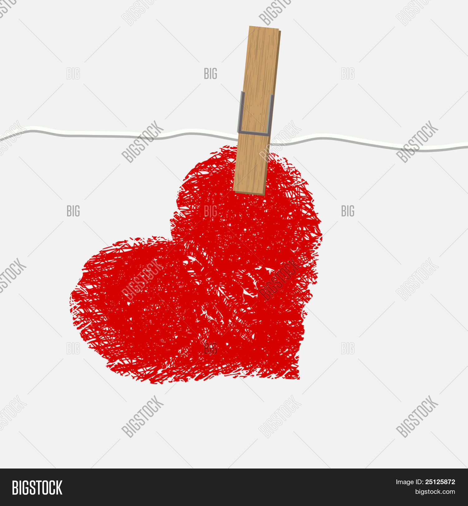 Red Ragged Heart Vector & Photo (Free Trial) | Bigstock