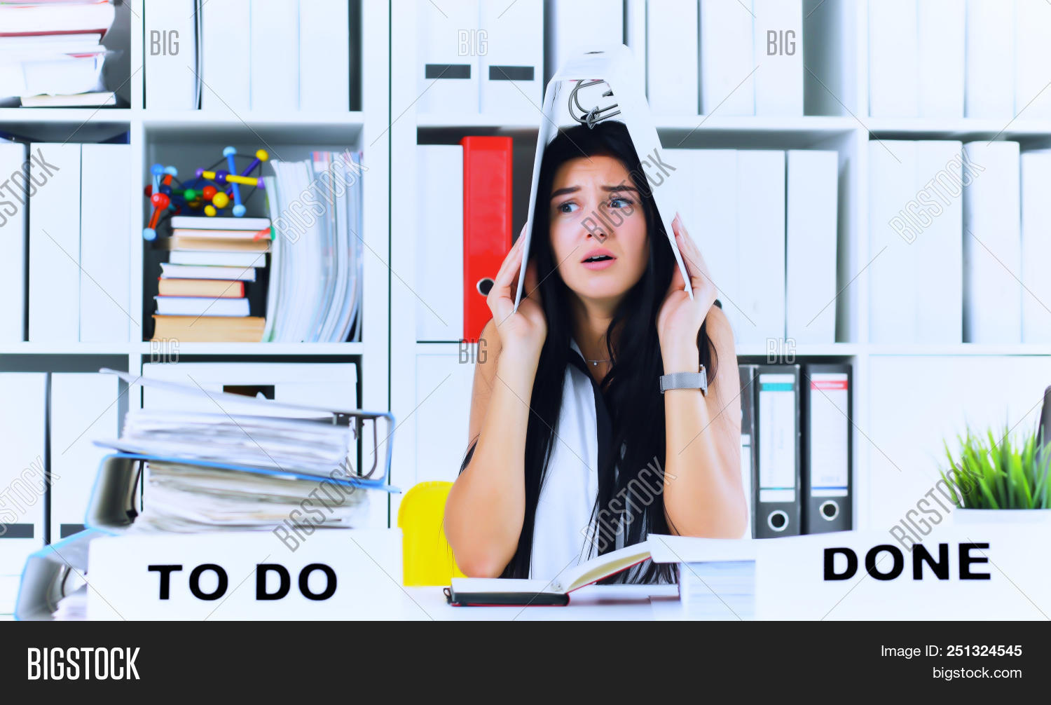 Funny Overworked Girl Image & Photo (Free Trial) | Bigstock