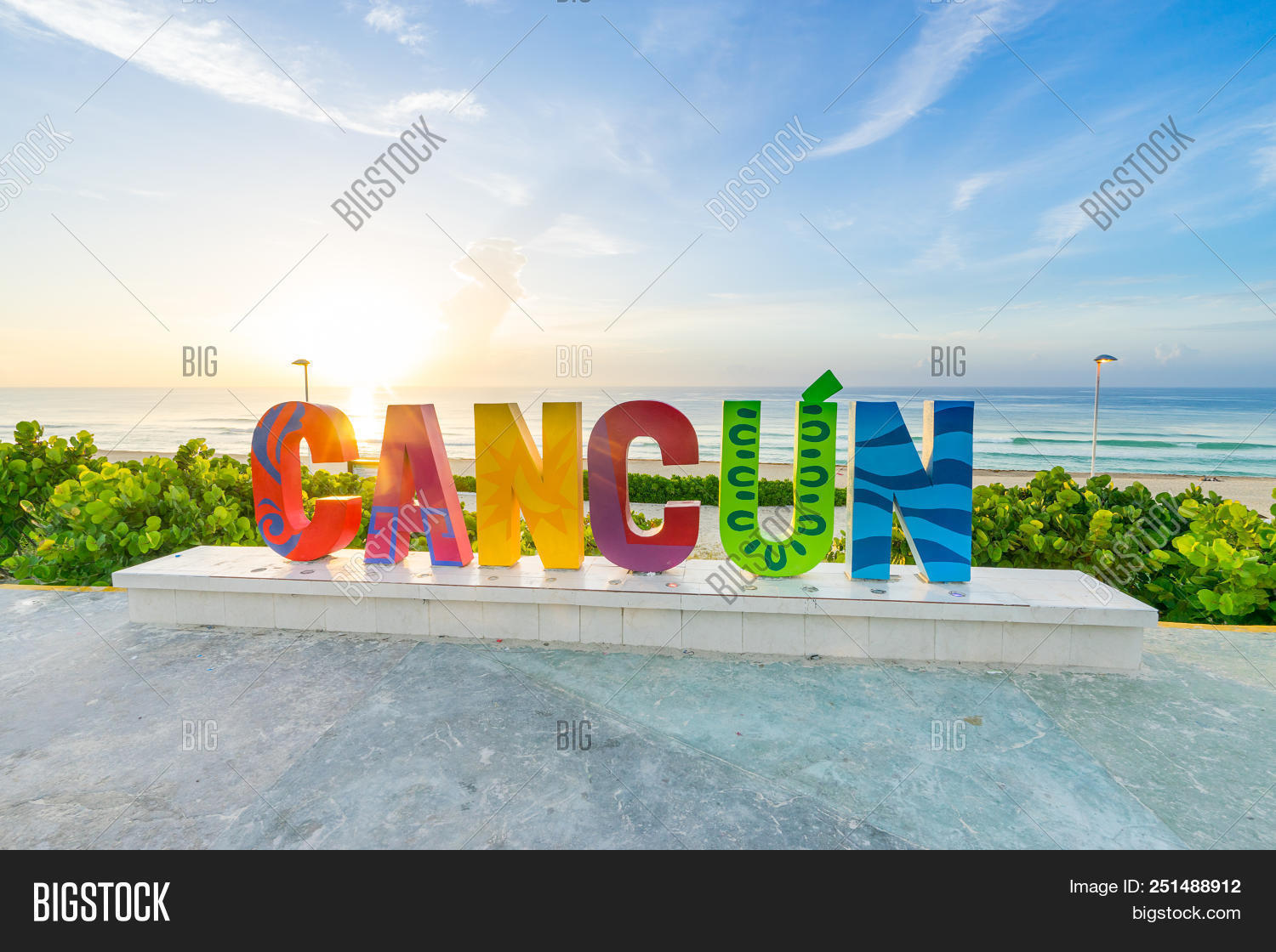 Cancun Sign Sunrise Image & Photo (Free Trial) | Bigstock