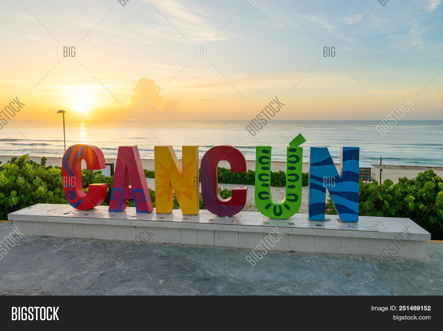 Cancun Sign Sunrise Image & Photo (Free Trial) | Bigstock