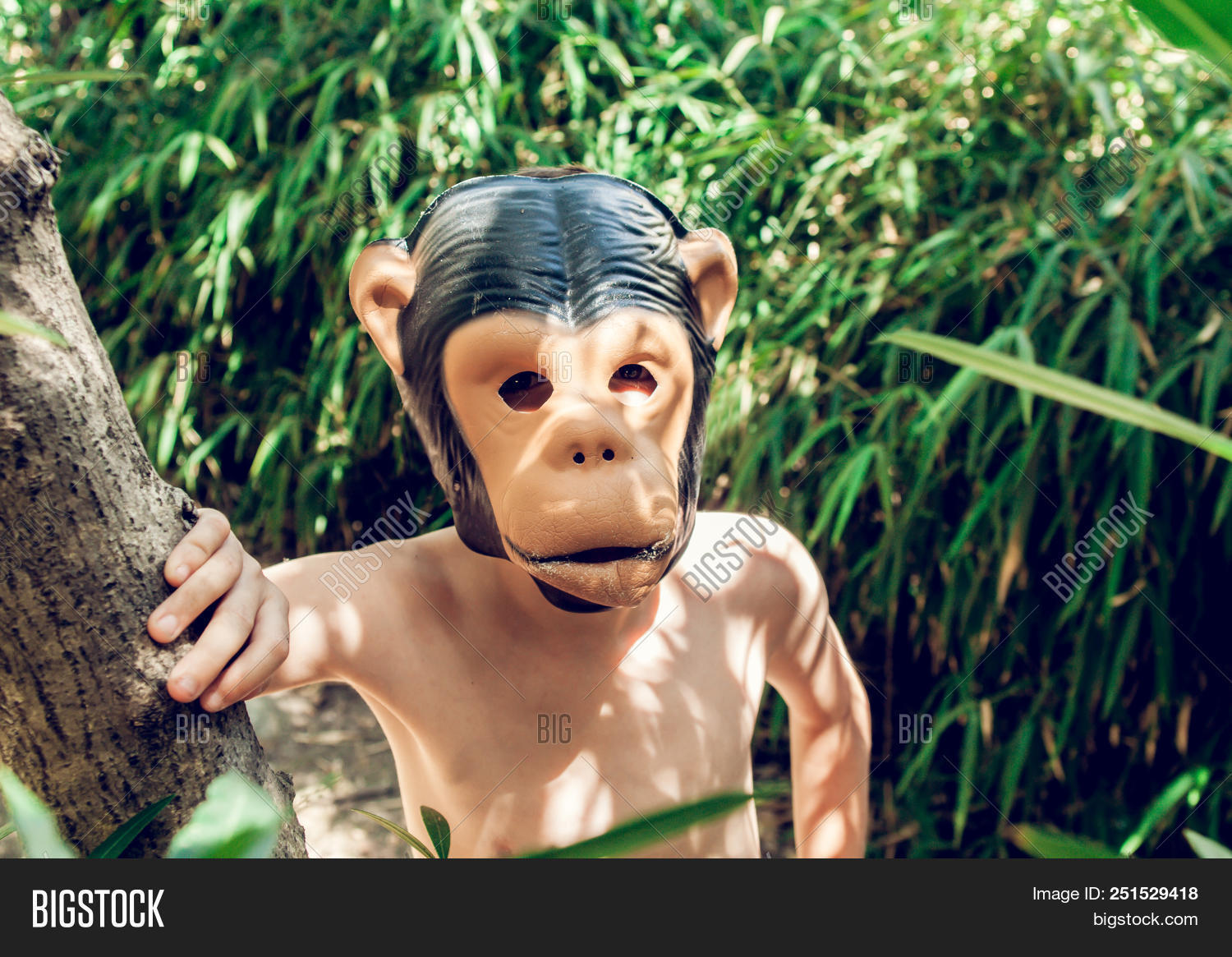 Shirtless Boy Monkey Image & Photo (Free Trial) | Bigstock