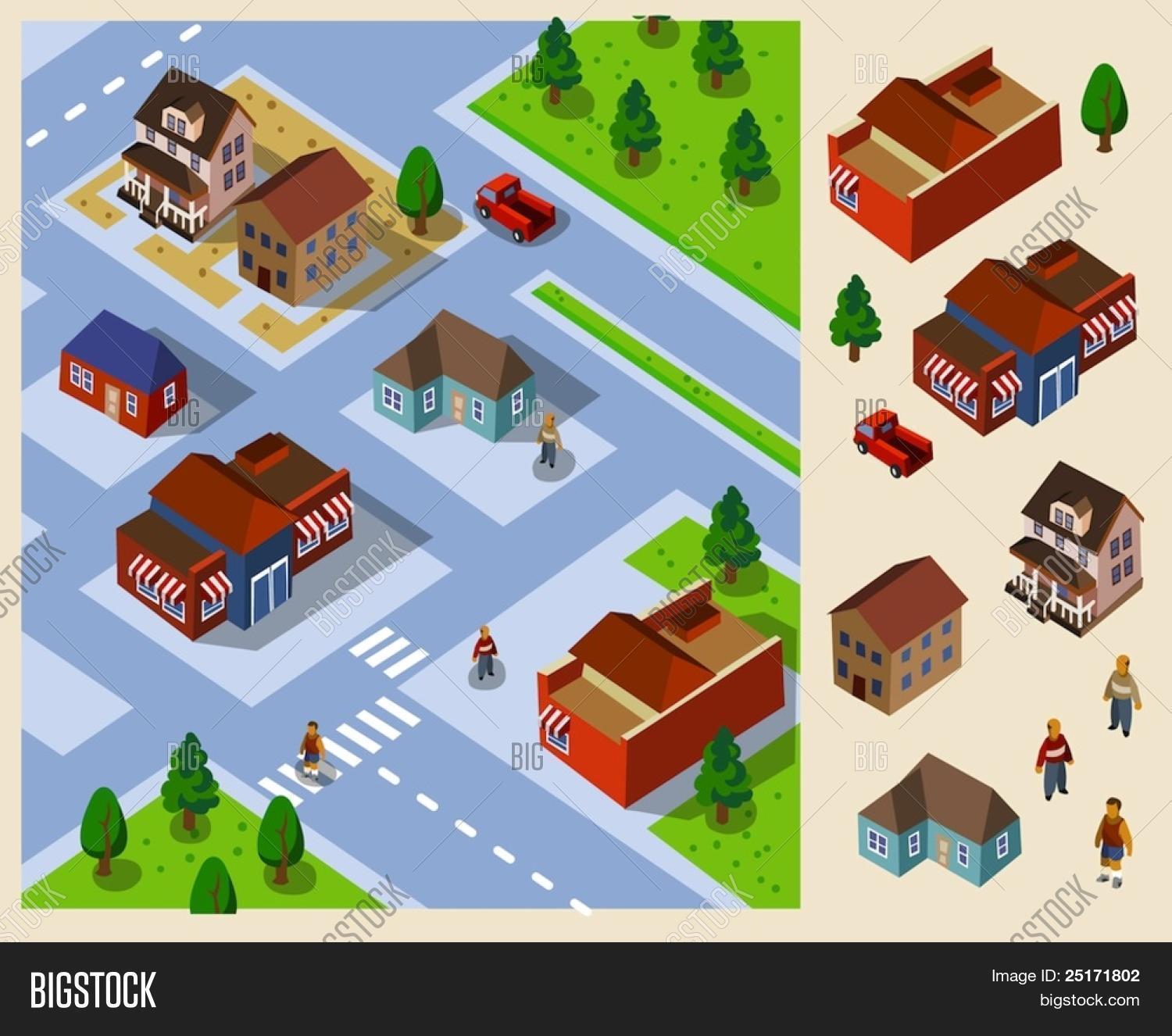 Neighborhood Vector & Photo (Free Trial) | Bigstock