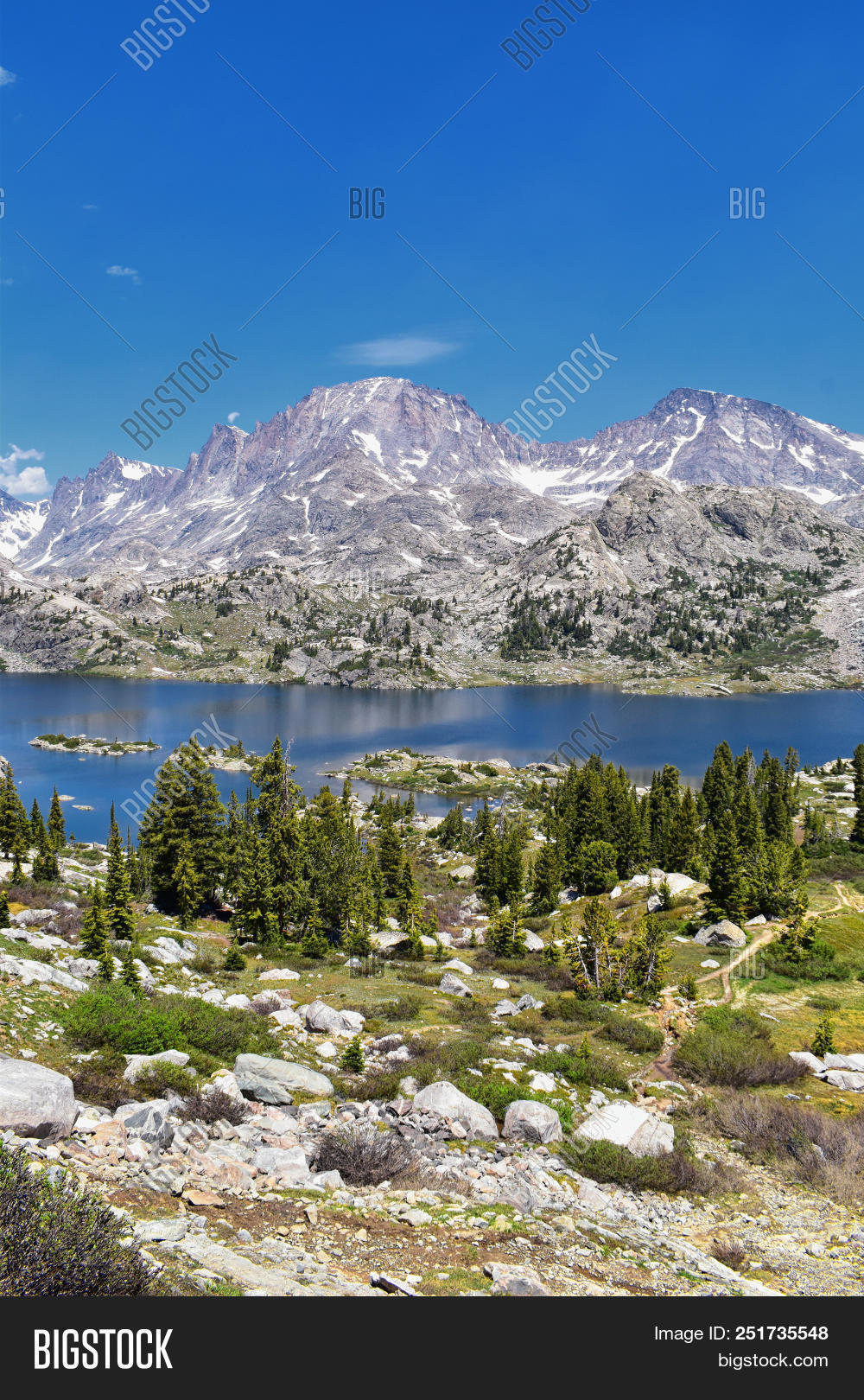 Island Lake Wind River Image & Photo (Free Trial) | Bigstock