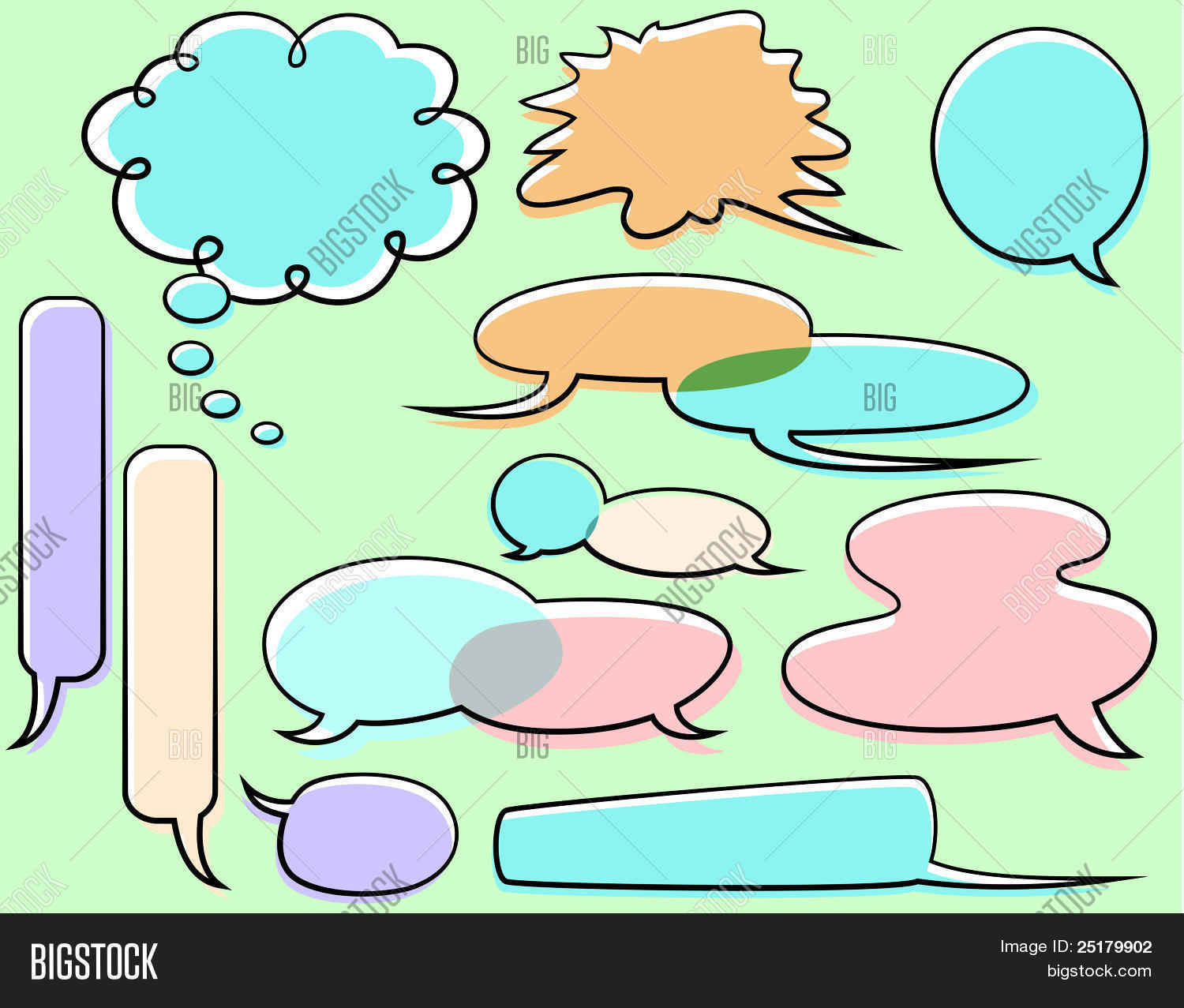 Word Balloons Vector Vector & Photo (Free Trial) | Bigstock