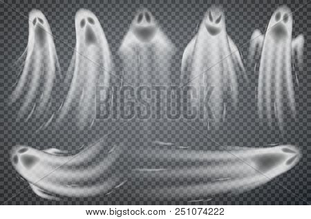 Set Realistic Ghosts Vector & Photo (Free Trial) | Bigstock