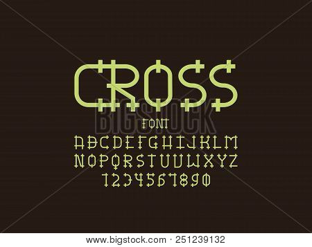 Cross Font. 벡터 및 사진(무료 체험) | Bigstock