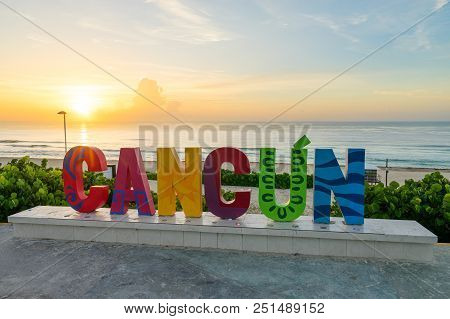 Cancun Sign Sunrise Image & Photo (Free Trial) | Bigstock
