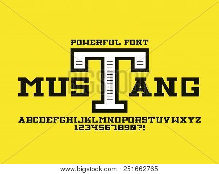Mustang Bold Font. Vector & Photo (Free Trial) | Bigstock