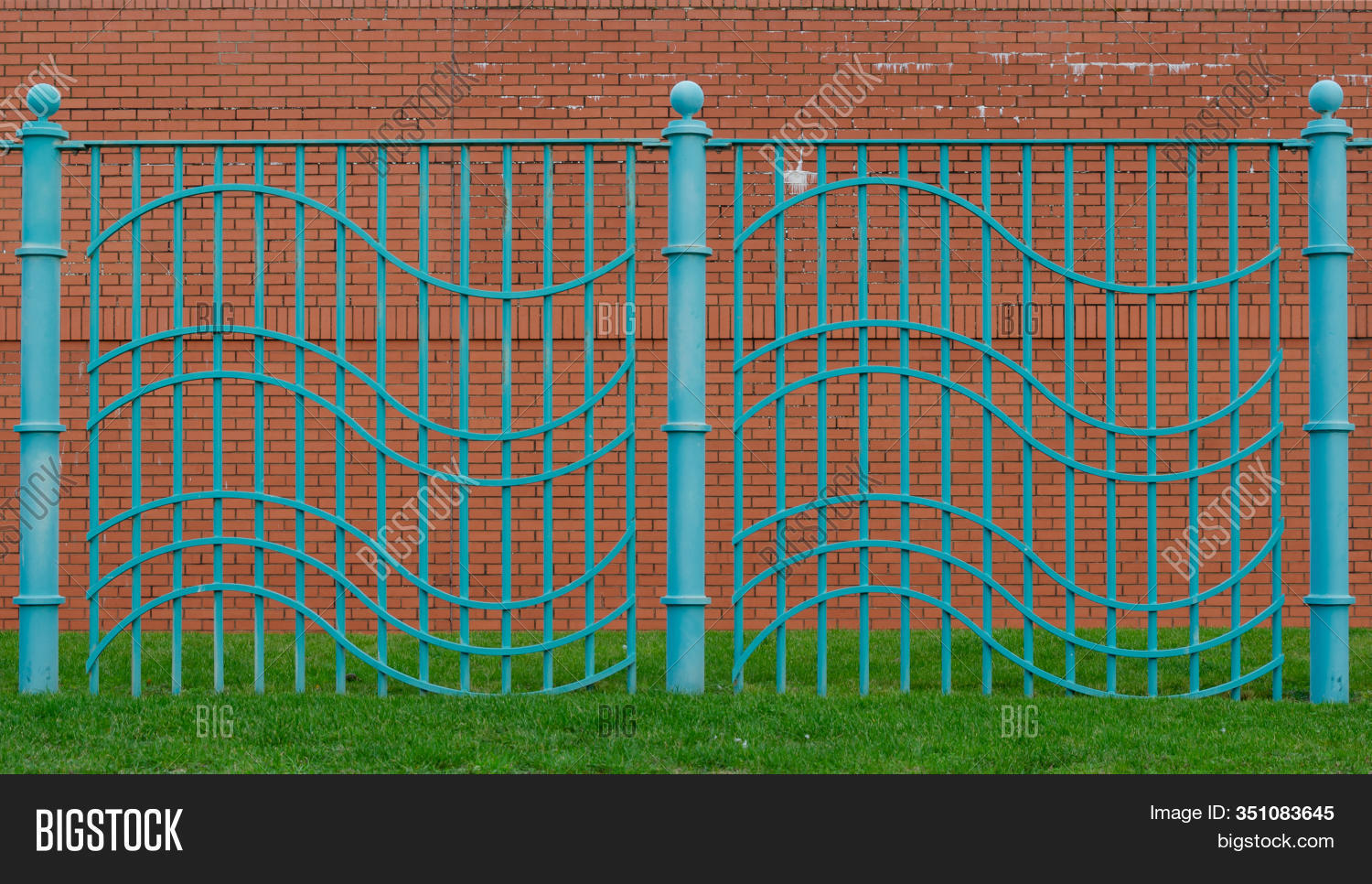 Aqua Blue Fence Wave Image & Photo (Free Trial) | Bigstock