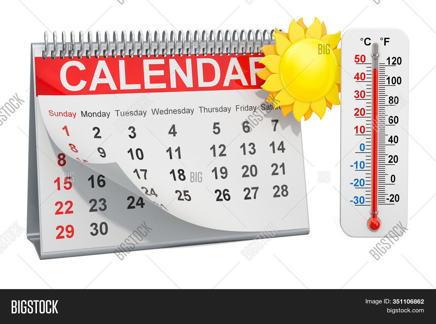 Desk Calendar Sun Image & Photo (Free Trial) | Bigstock