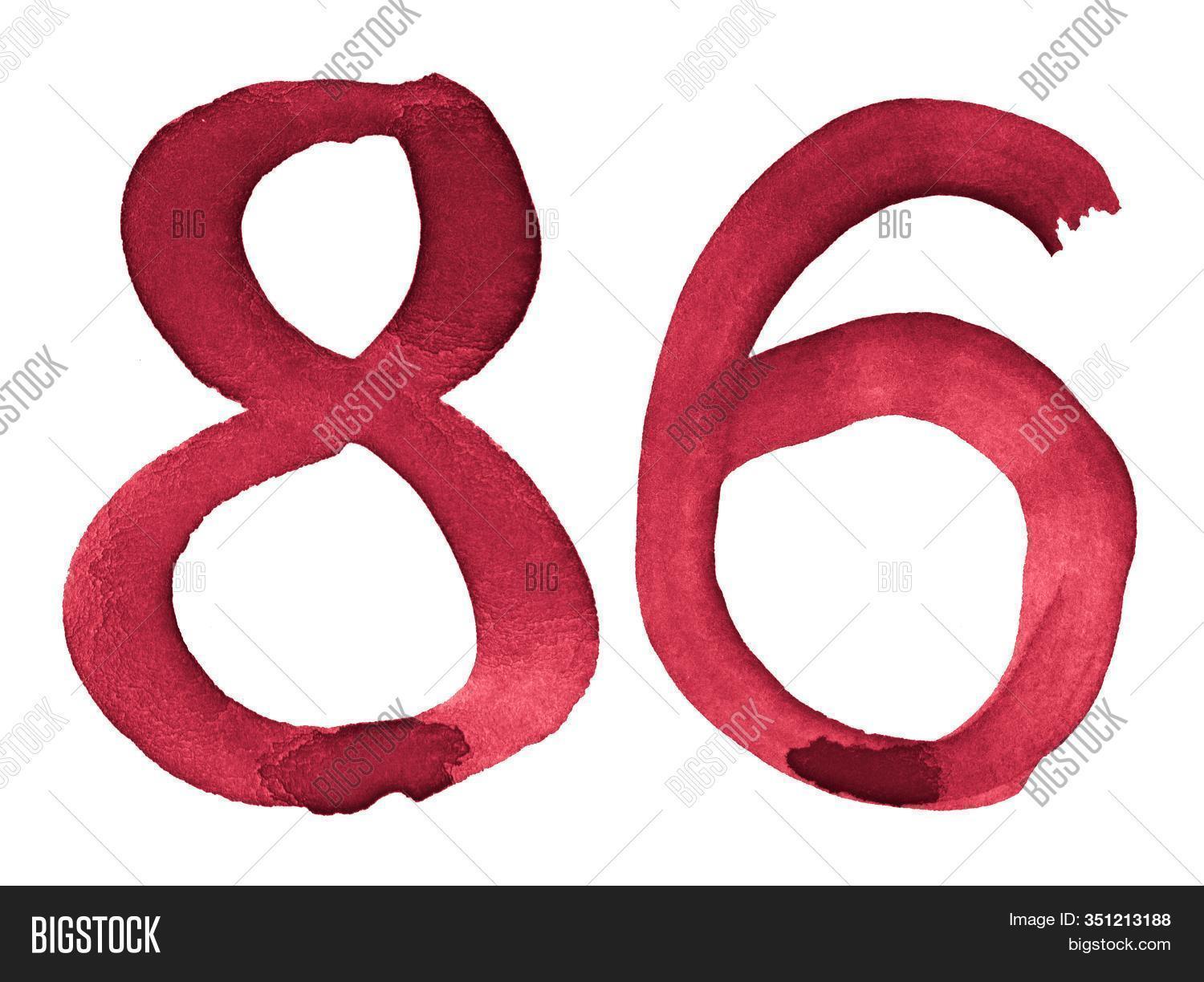 Watercolor Number 86, Image & Photo (Free Trial) | Bigstock